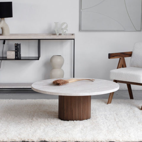 OSIRIS Table basse travertin - Kasbah Design